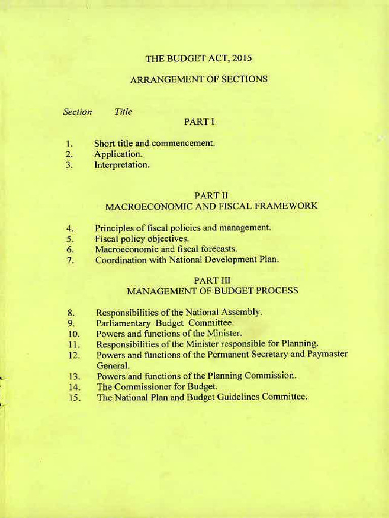 Budget Act 2015 | PDF