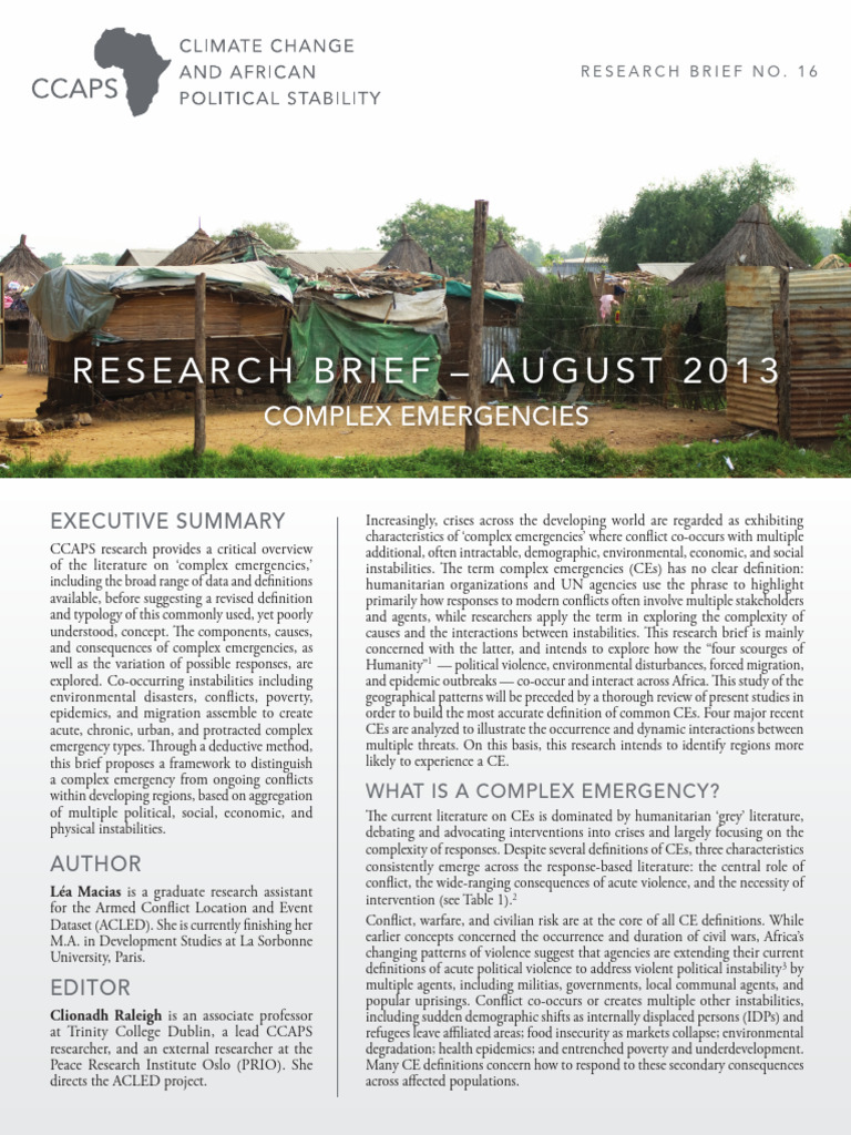 Complex Emergencies Research+brief+no+16 - Final | PDF | Internally ...