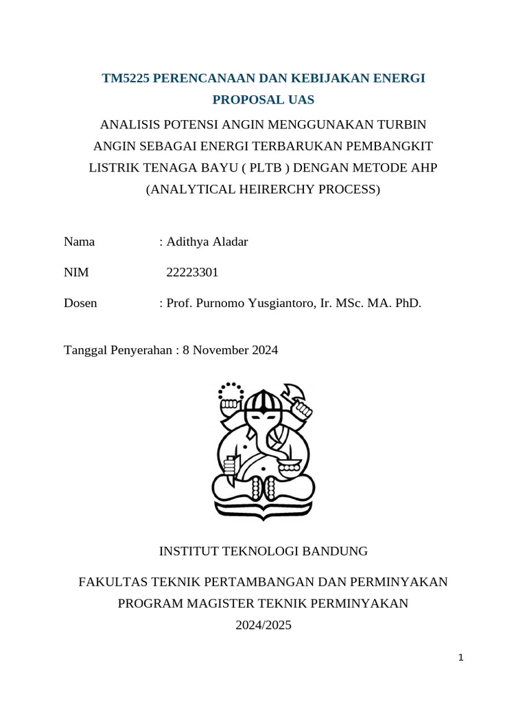 Proposal UAS Adithya Aladar 22223301 FINAL | PDF