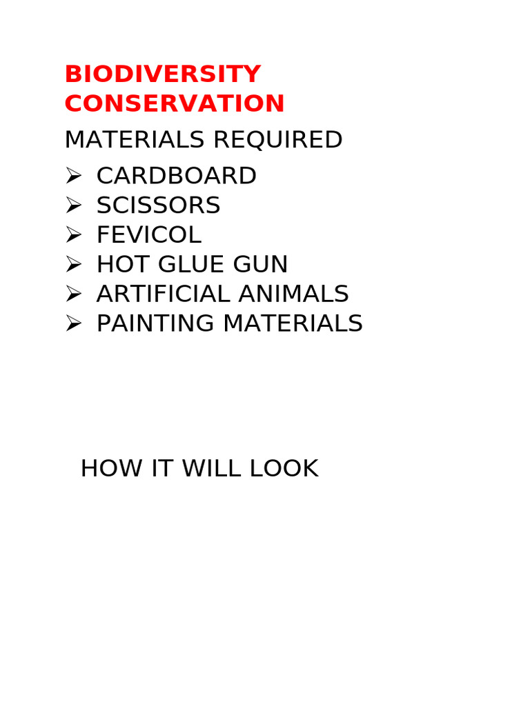 Biodiversity Conservation Project Guide | PDF