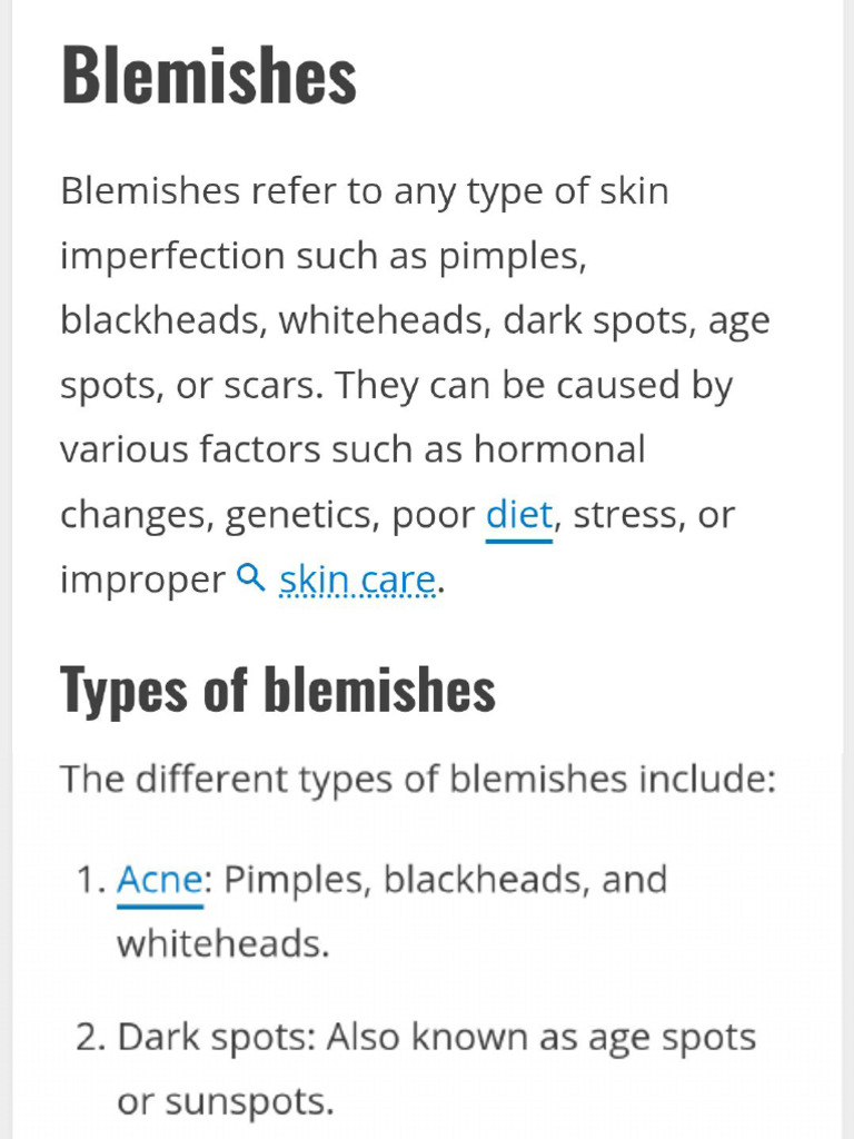 Blemishes | PDF
