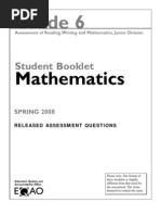 Eqao Sample Test | PDF | Sleep | Shape