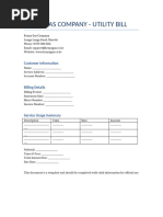 Kenya Power Utility Bill Template | PDF