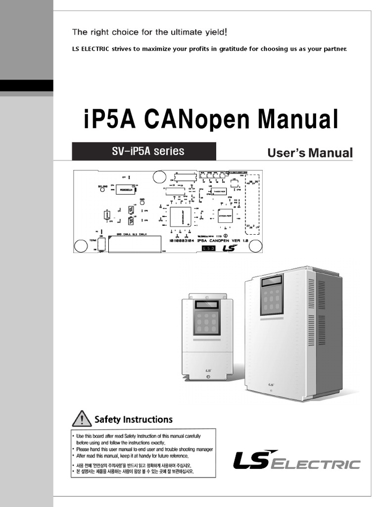 IP5A User Manual CANopen Eng Kor V1.1 200701 | PDF | Internet Protocols | Network Architecture