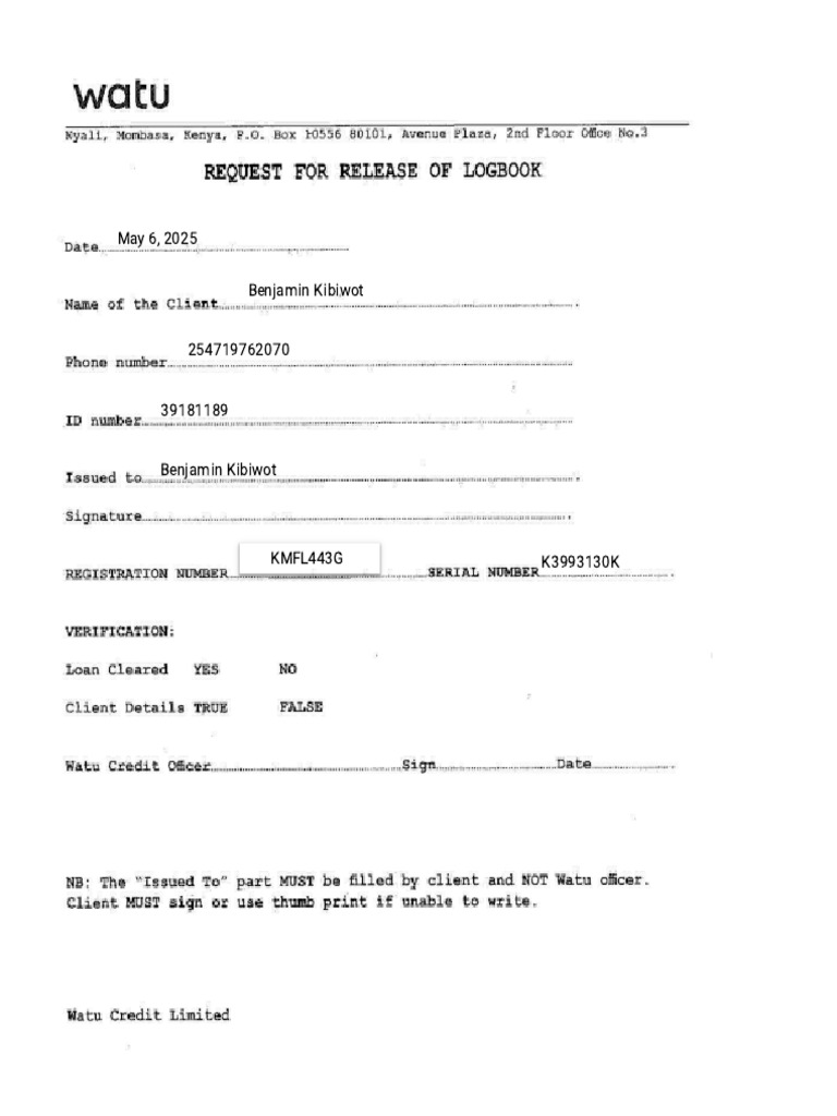 Logbook Release Request | PDF