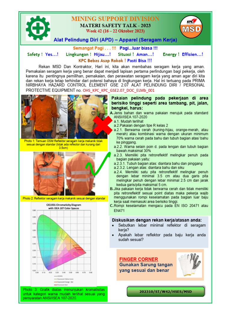 Standar Reflektor Seragam Kerja APD | PDF