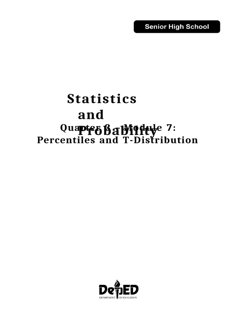 MODULE 7 Percentile and The T-Distribution | PDF | Normal Distribution ...