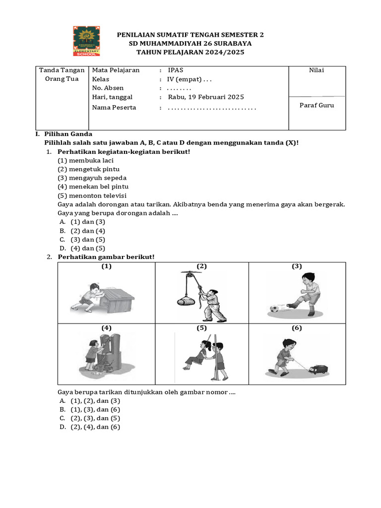STS 2 IPAS Kelas 4 - 2425 Edit | PDF