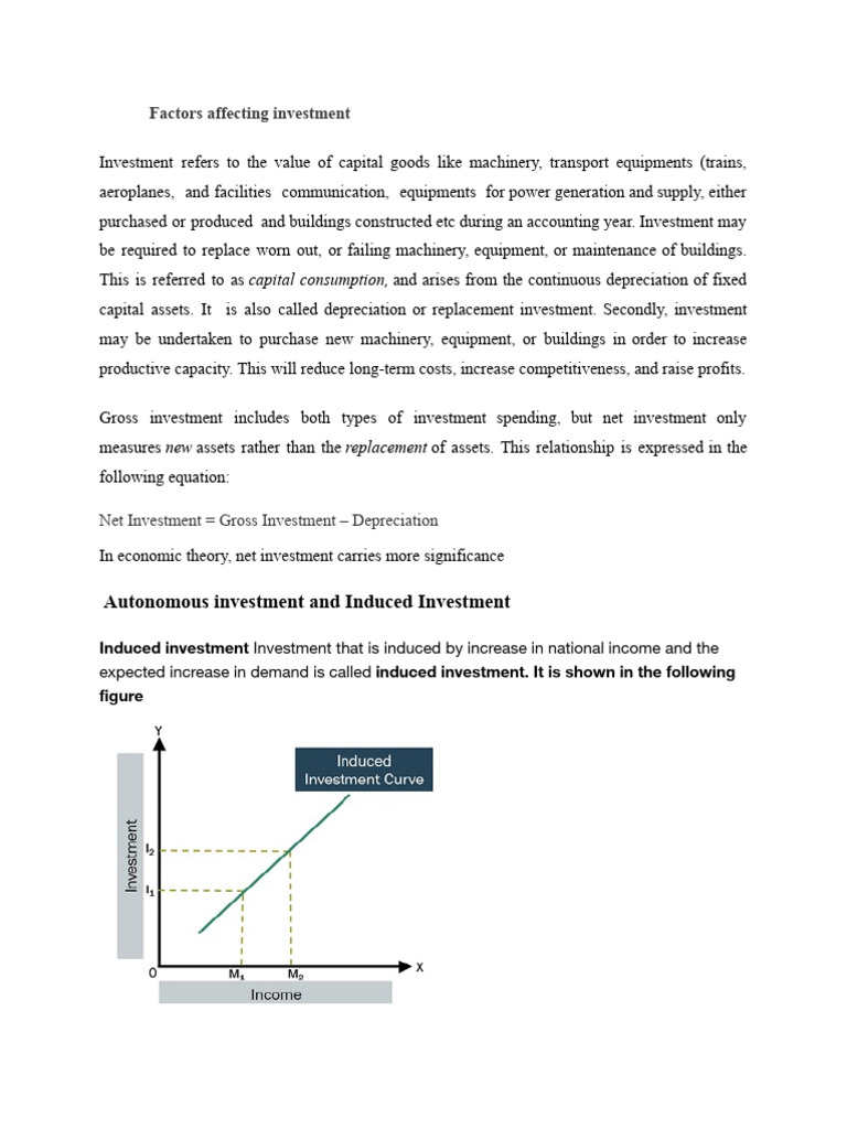 Investment and Factors Affecting Investment For 4 | PDF | Income ...
