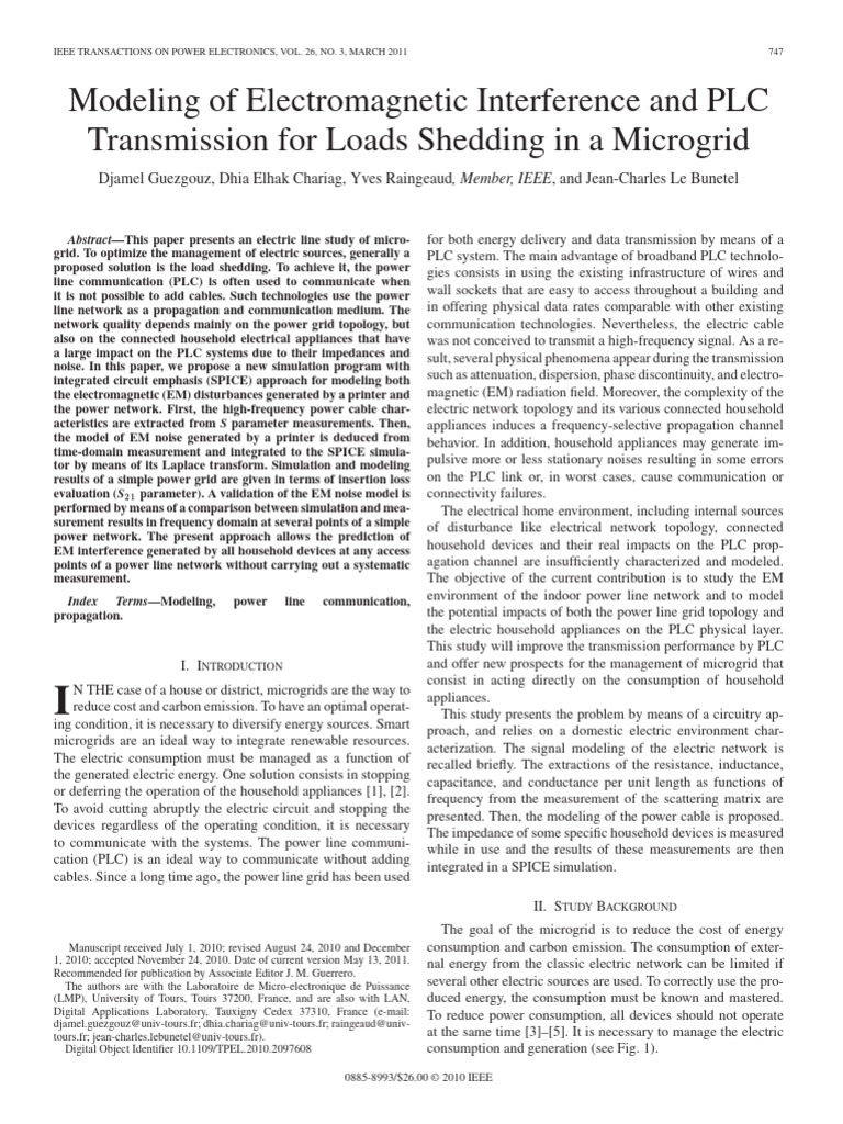 Modeling of Electromagnetic Interference and PLC | PDF | Transmission Line | Computer Network