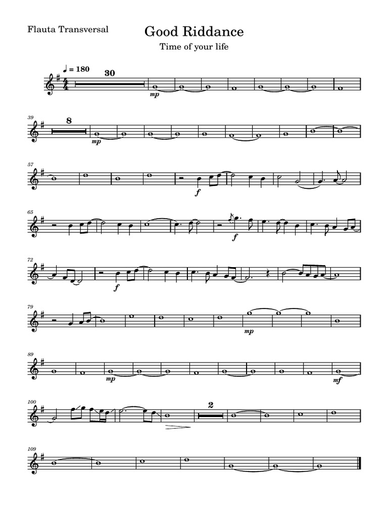 Good Riddance-Flauta - Transversal | PDF