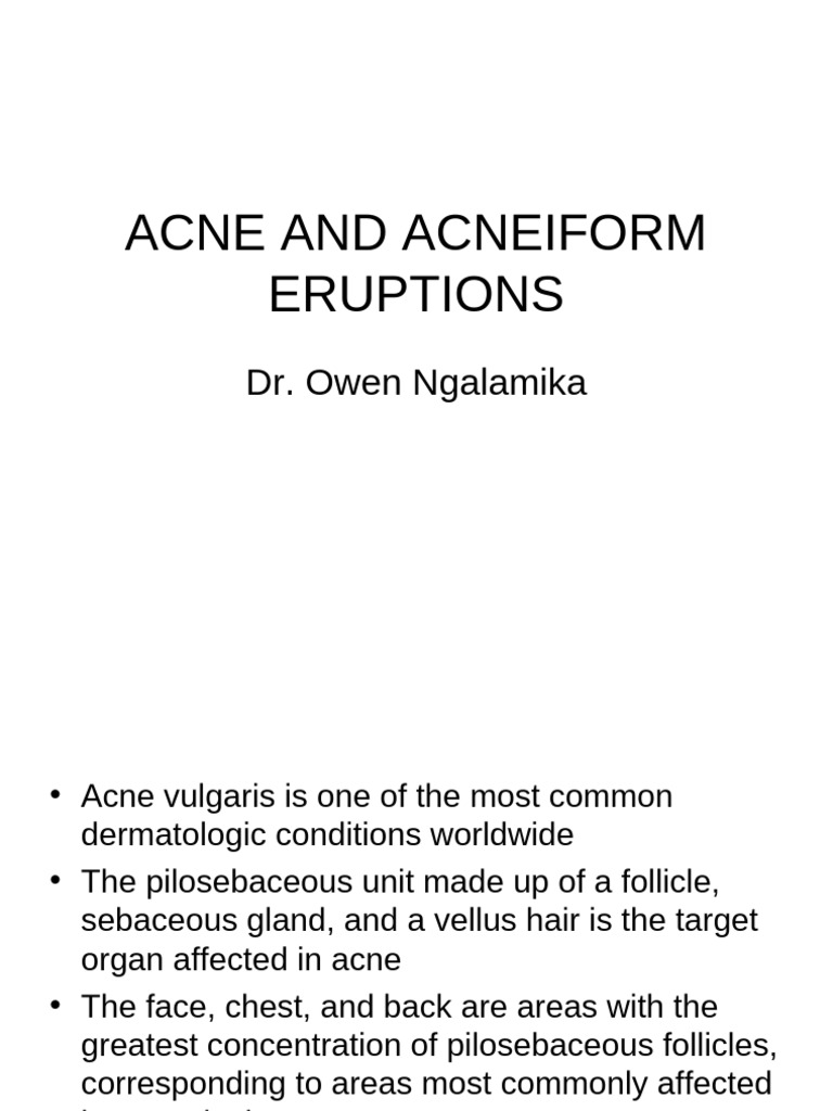 Acne and Acneiform Eruptions | PDF