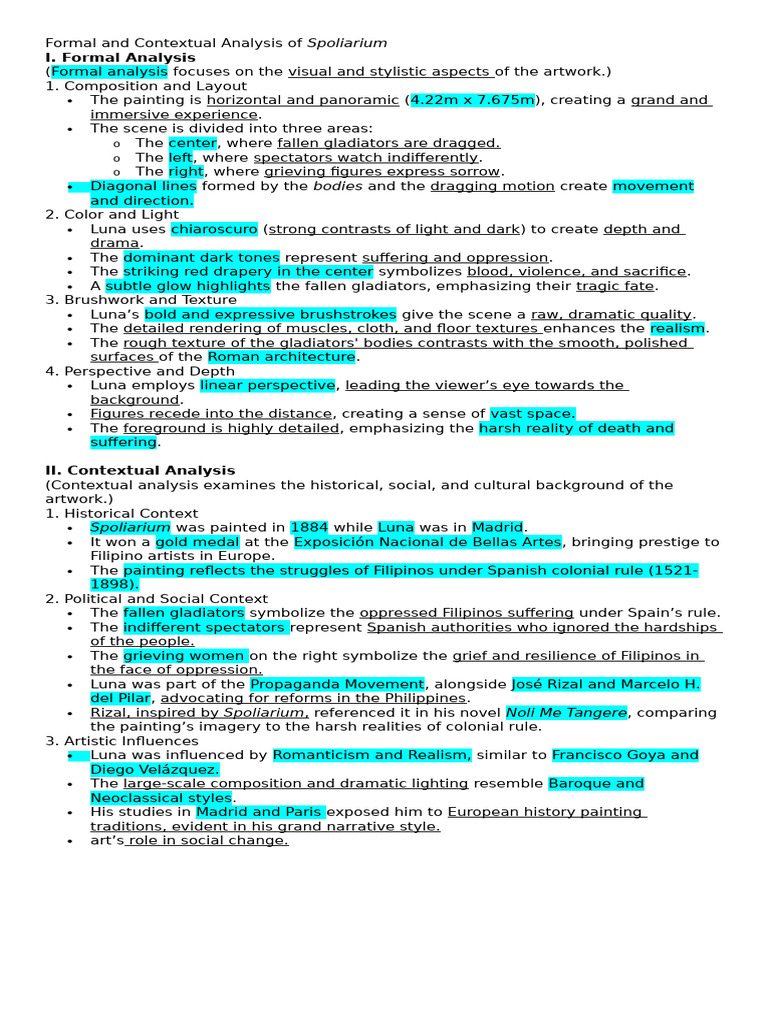 Formal and Contextual Analysis Examples | PDF | Composition (Visual ...