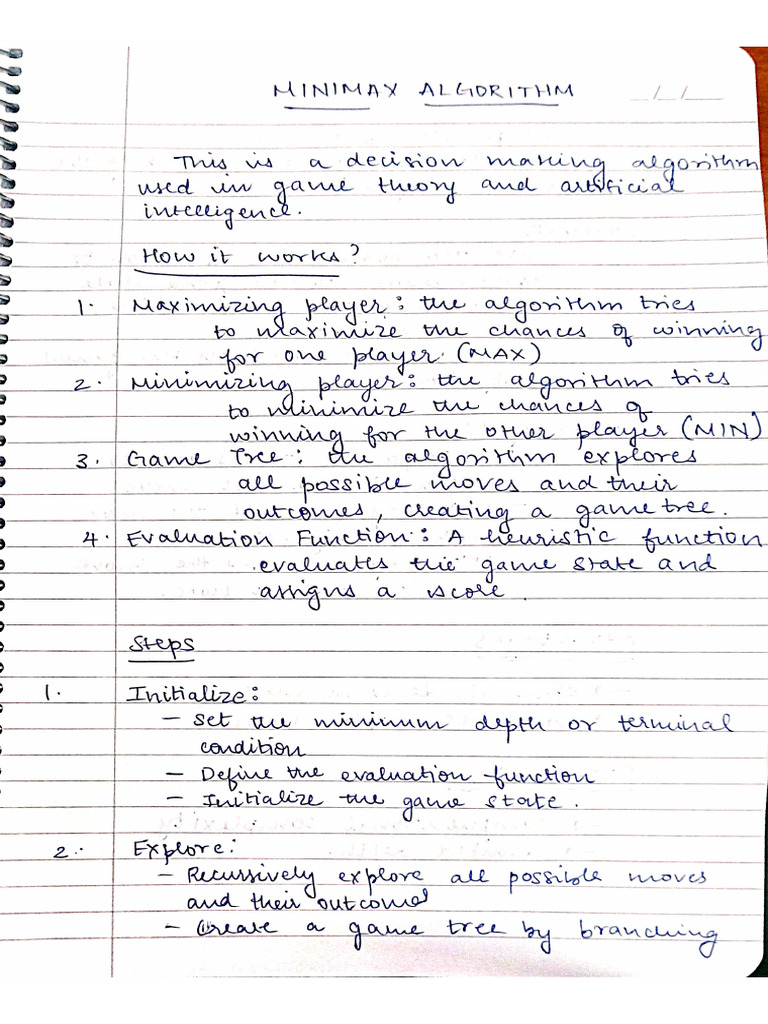 Minimax Algorithm | PDF
