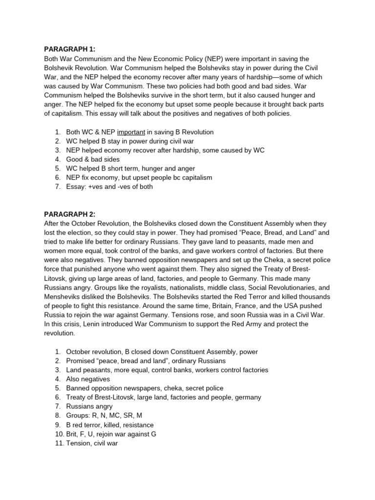 War Communism vs. NEP: Bolshevik Policies Explained | PDF | Vladimir ...