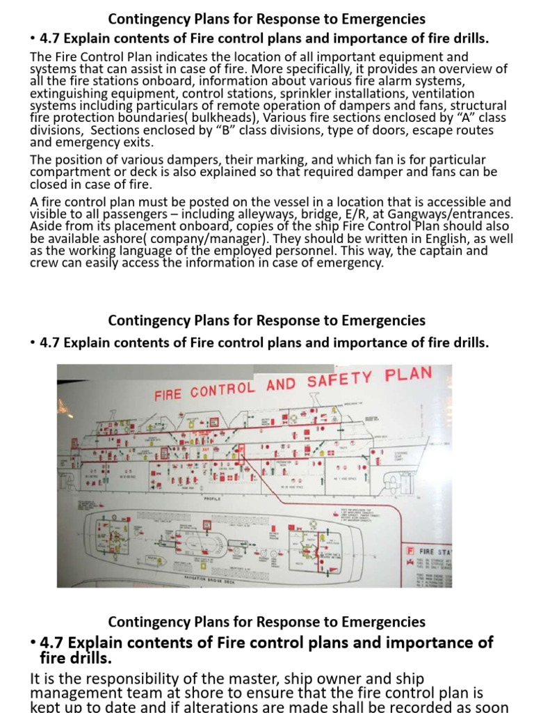 Ship Maintenance and Emergencies 4.7 Fire Control PLan | PDF ...