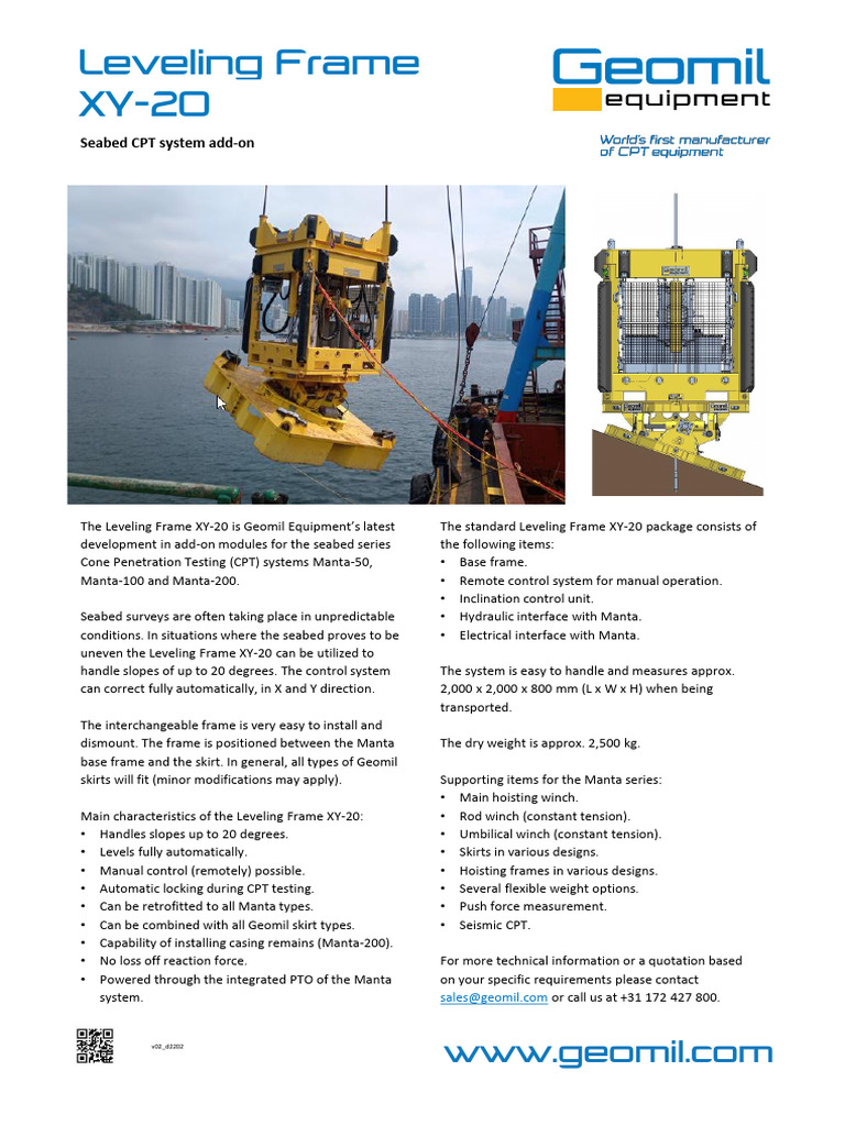Geomil Levelling Frame XY-20 Leaflet | PDF