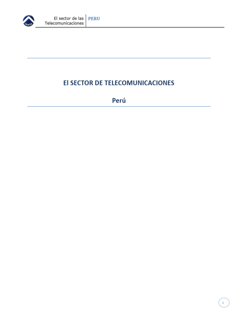 Aseta Peru Sector Telecomunicaciones | PDF | Telecomunicaciones ...