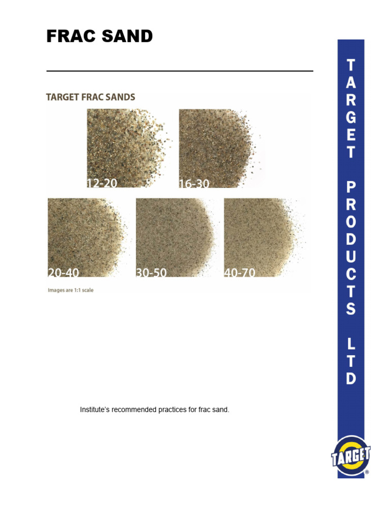 Frac Sand: Product | PDF | Petroleum | Sand