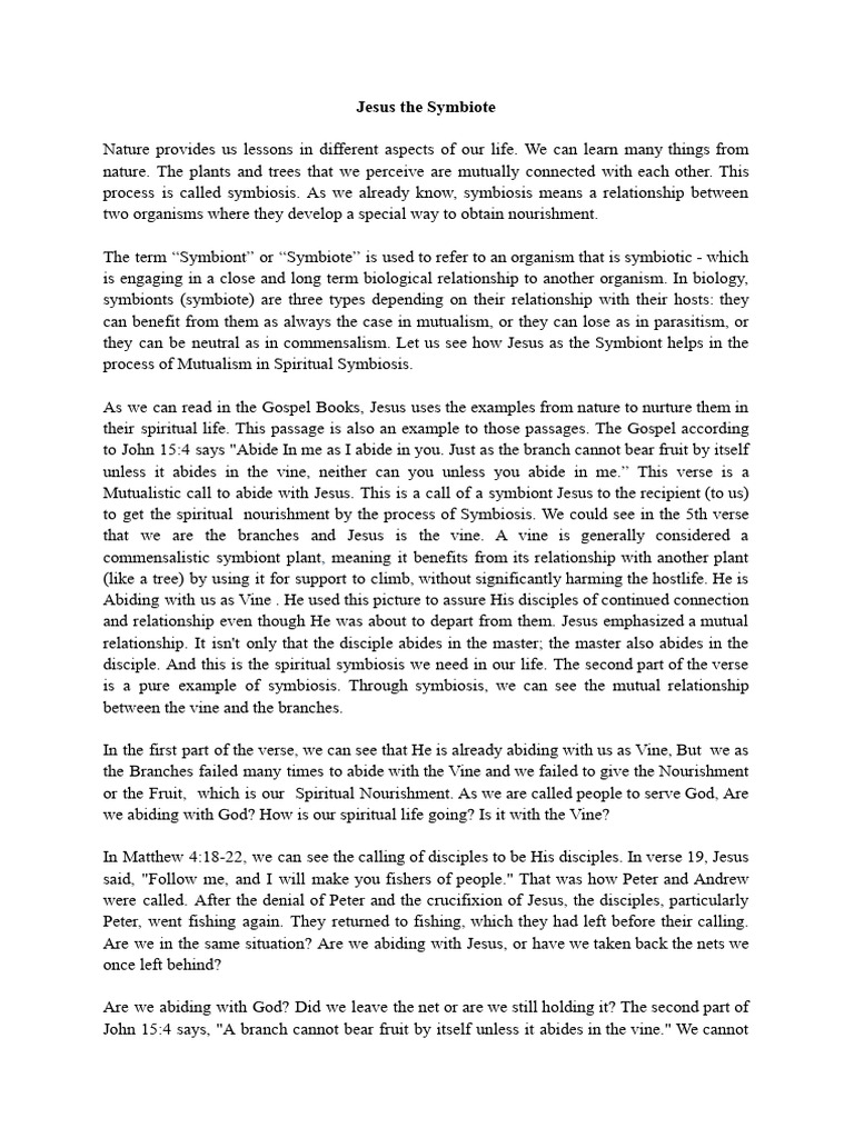 Magazine - J. Selvin Thomas-1 | PDF | Symbiosis | Disciple (Christianity)