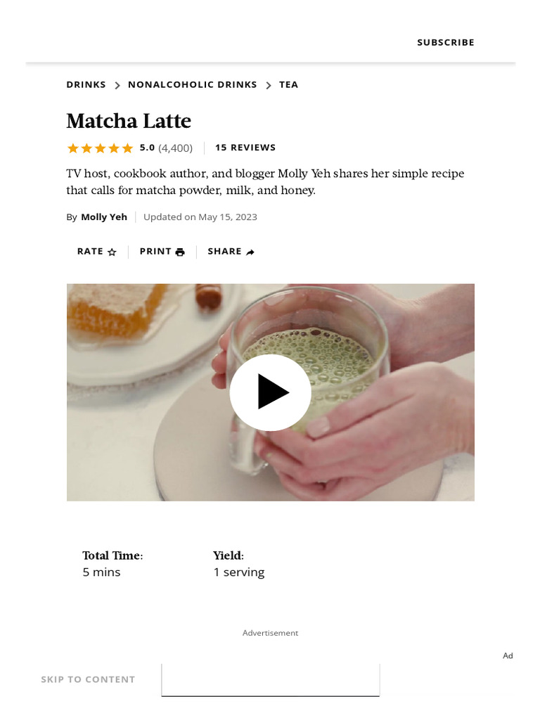 How To Make A Matcha Latte | PDF | Drink | Foods