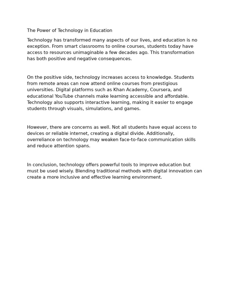 Technology in Education | PDF