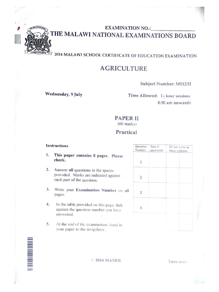 2014 Agriculture Paper Ii | PDF
