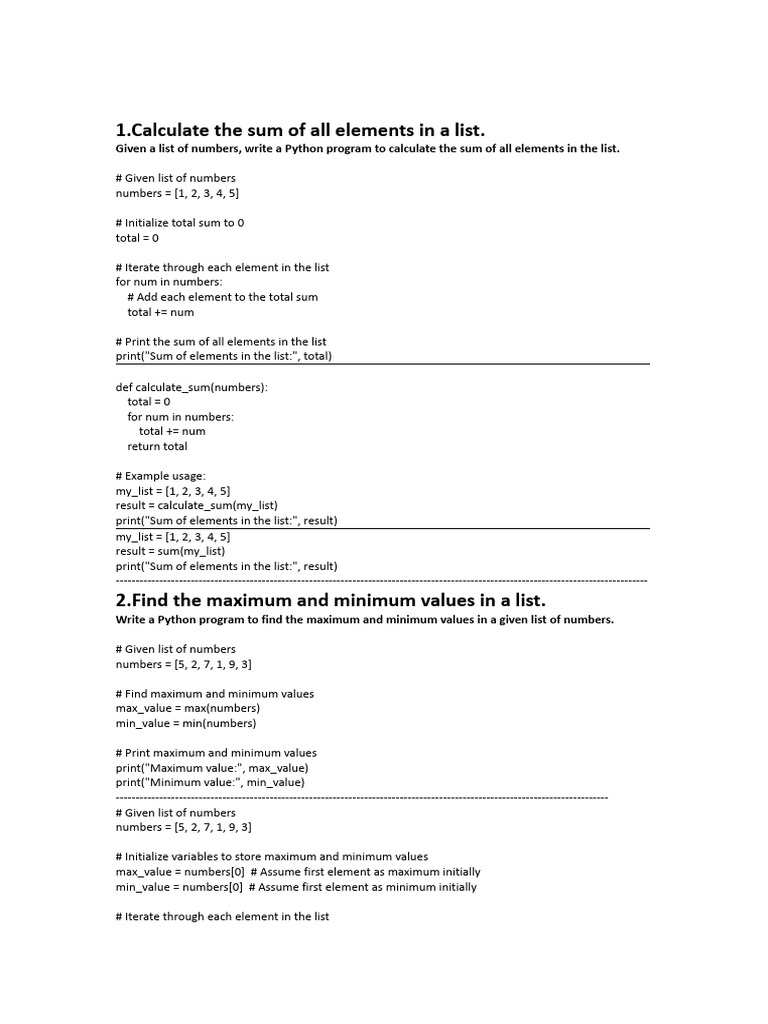 PYTHON_PRACTICE_QUESTIONS.docx | PDF | Computer Programming | Applied Mathematics
