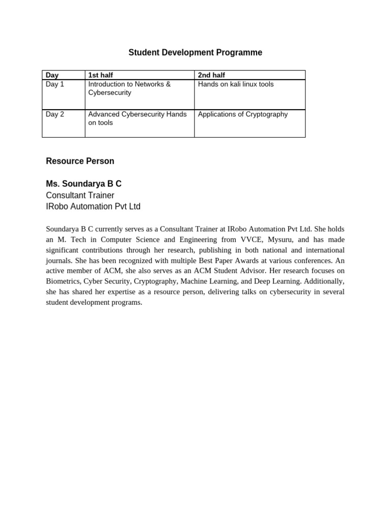 Student Development Programme (1) | PDF