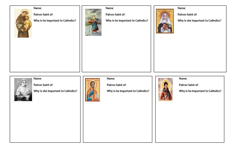 Who Are The Saints Worksheet LHO | PDF