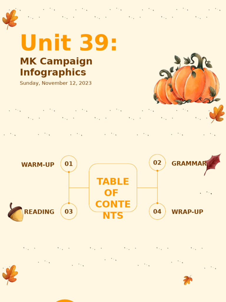 Thanksgiving MK Campaign Infographics by Slidesgo | PDF