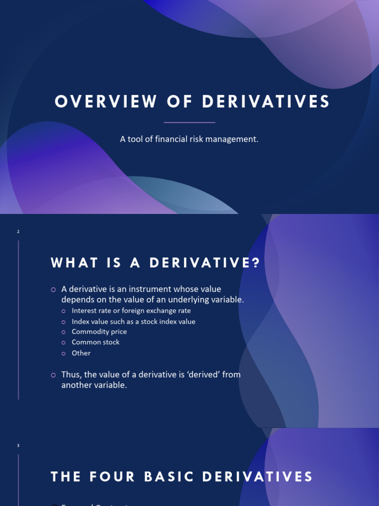 Introduction To Derivatives | PDF | Derivative (Finance) | Arbitrage
