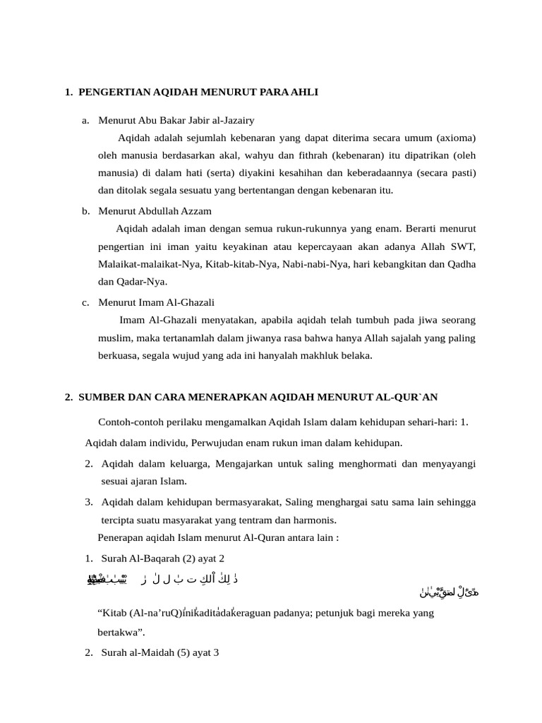 Materi Akida Akhlak | PDF