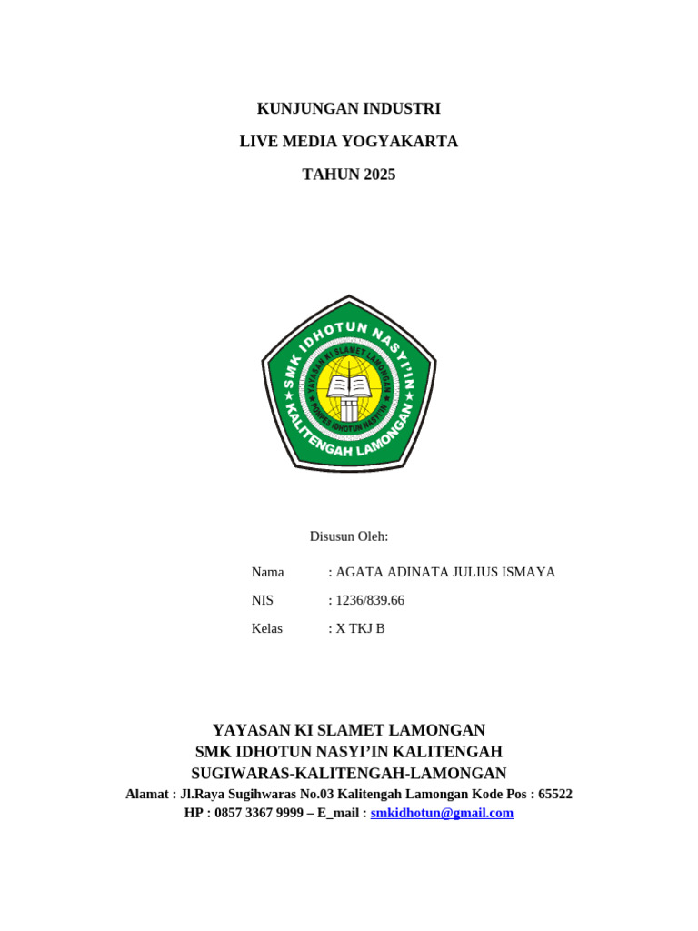 Cover Nama Siswa Kelompok 3 | PDF