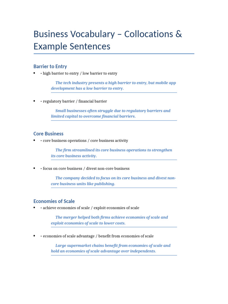 Business Vocabulary Collocations | PDF | Brand | Consumer Electronics