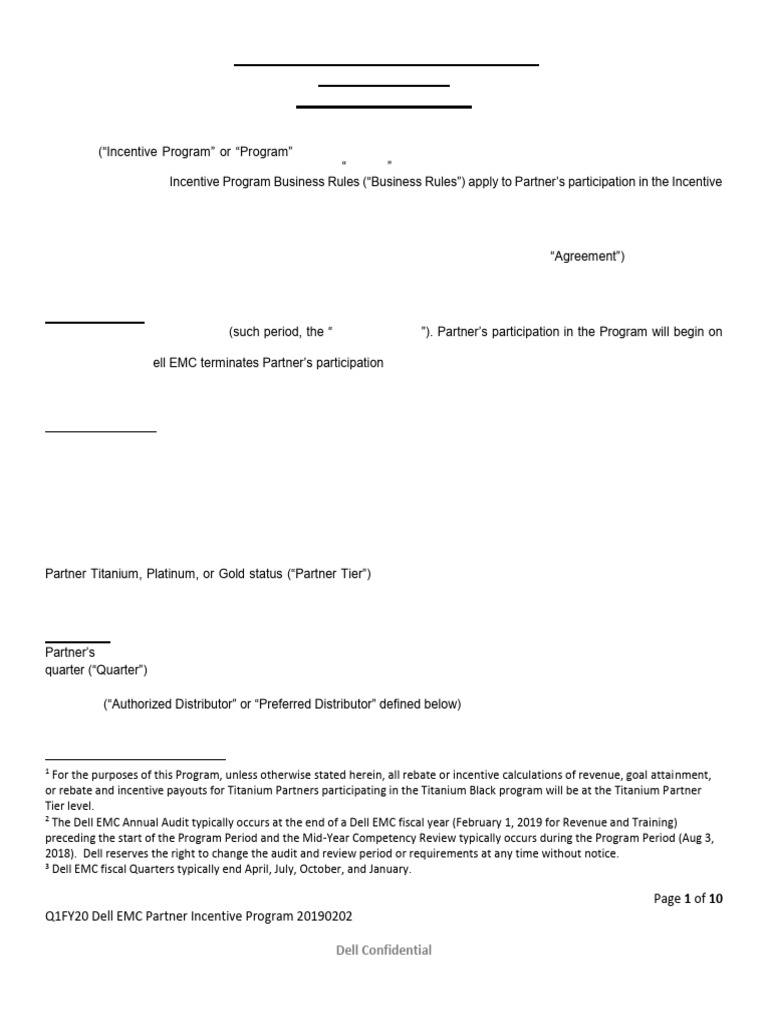 Partner Incentive Program Business Rules | PDF | Dell | Rebate (Marketing)