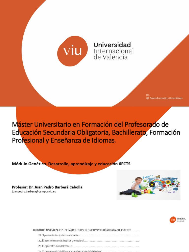 T2 - Desarrollo, Aprendizaje y Educación | PDF | Pensamiento | Intuición