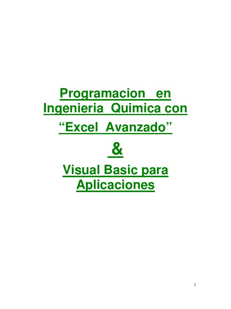 Programacion Con Excel Avanzado y VBA | PDF | Objeto (informática) | Básico