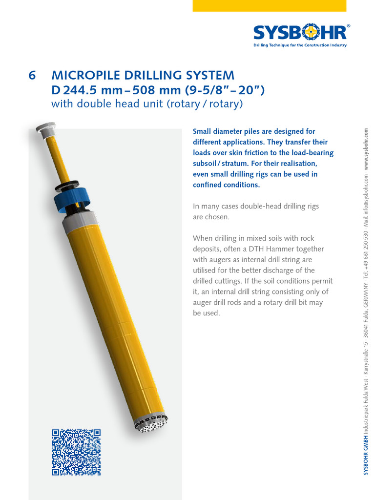 Micropile Drilling System D 244.5 MM 508 MM 9 5 8 20 | PDF | Deep ...