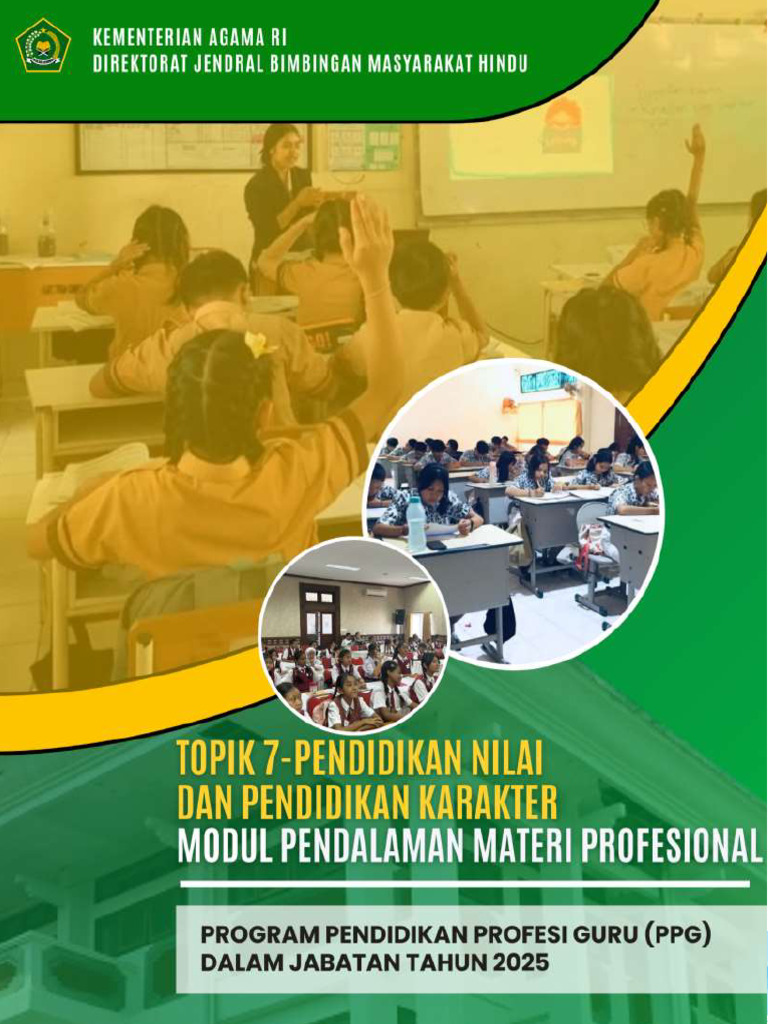 Modul Profesional - Topik 7 - Pendidikan Nilai Dan Pendidikan Karakter | PDF