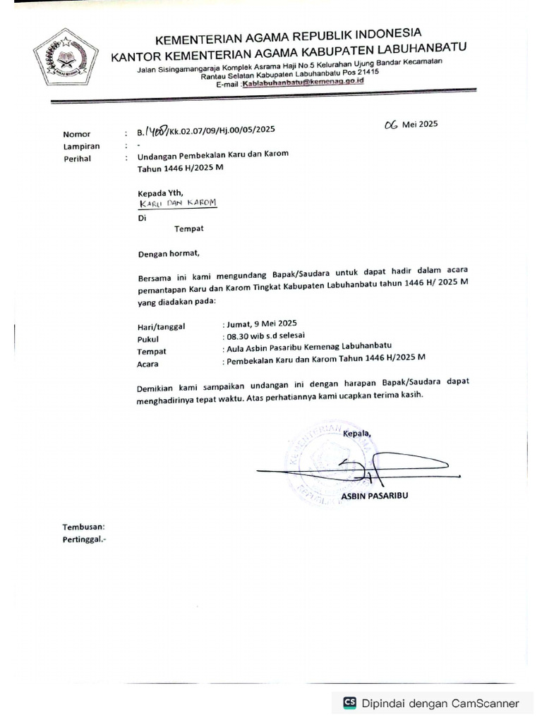 UNDANGAN KARU KAROM | PDF