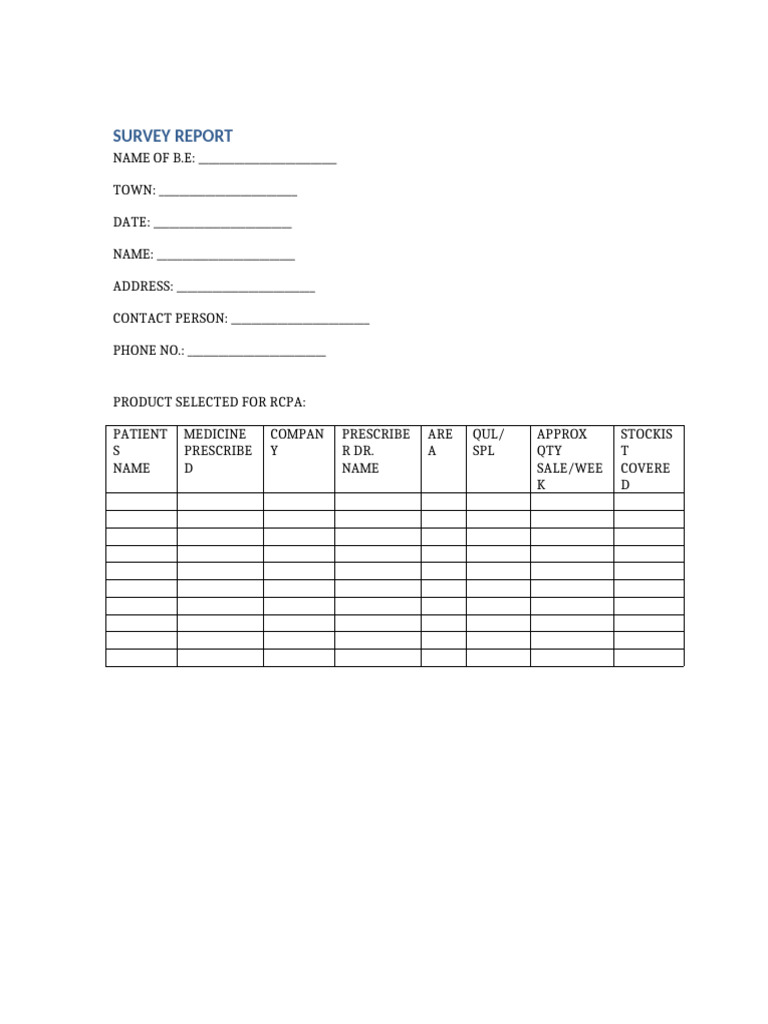 Survey Report Template1 | PDF