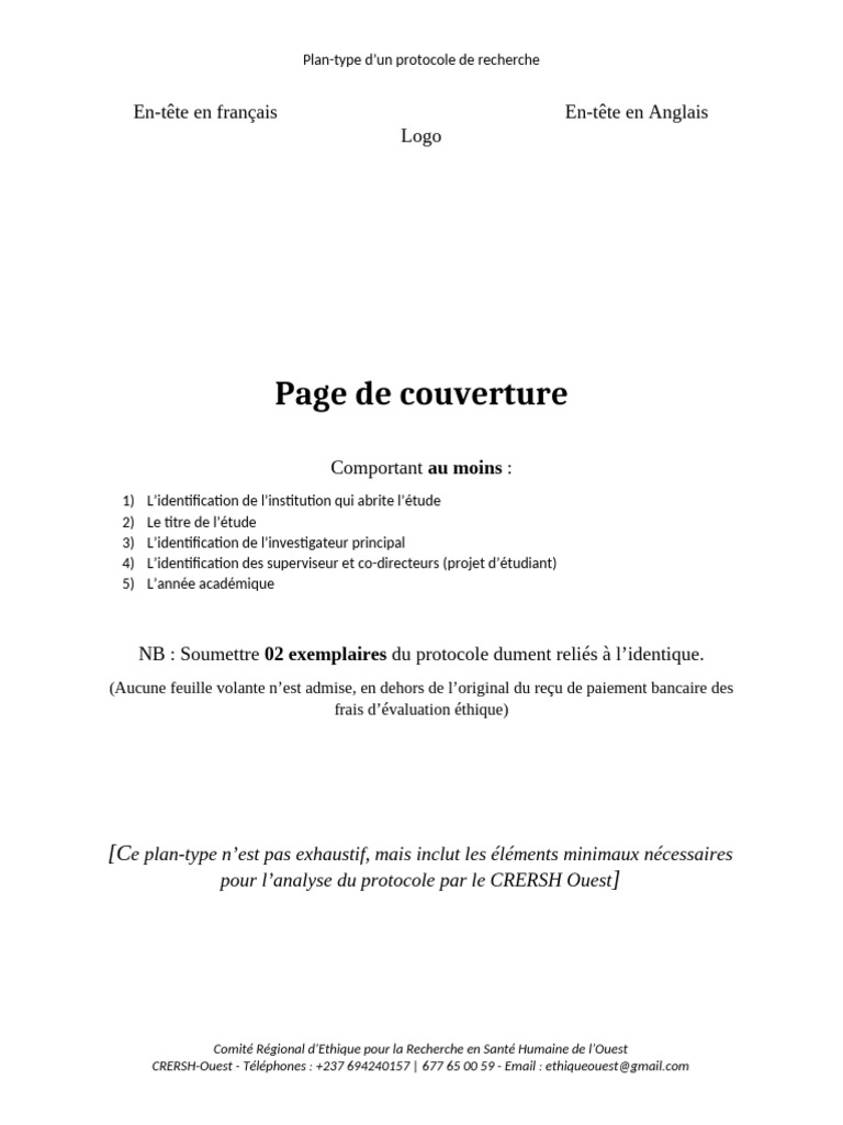 Protocole de recherche : guide complet | PDF