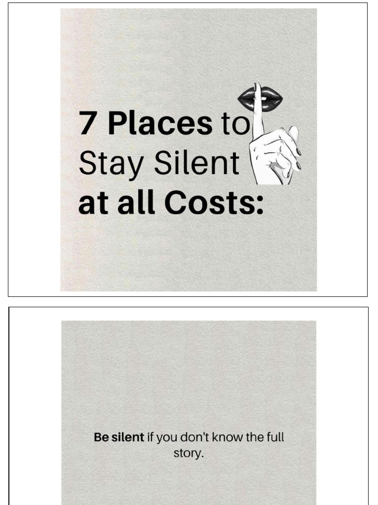 7 Places To Stay Silent | PDF
