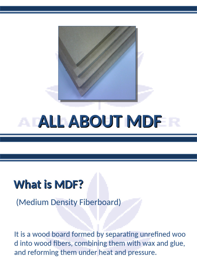 MDF & Process Description | PDF | Wood | Materials