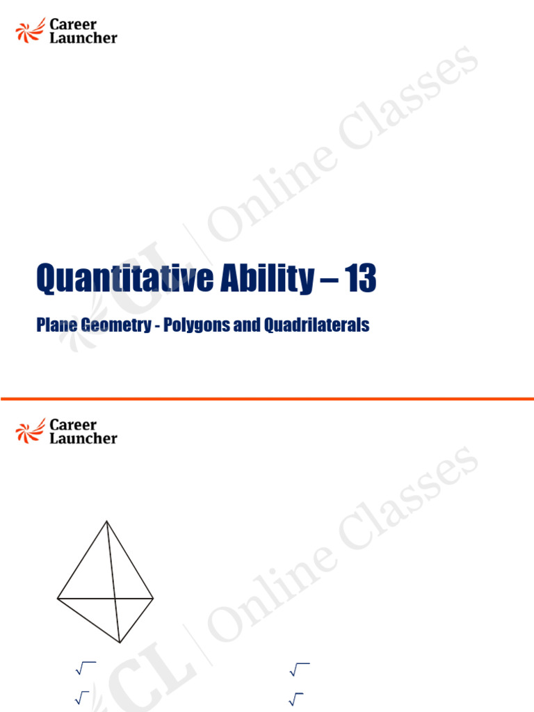 UG - QA-13 - Plane Geometry - Polygons and Quadrilaterals | PDF | Area | Rectangle