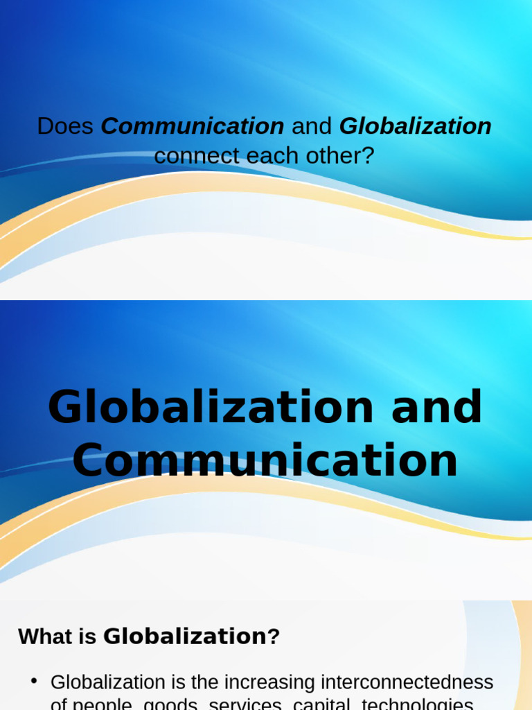 Globalization and Communication | PDF