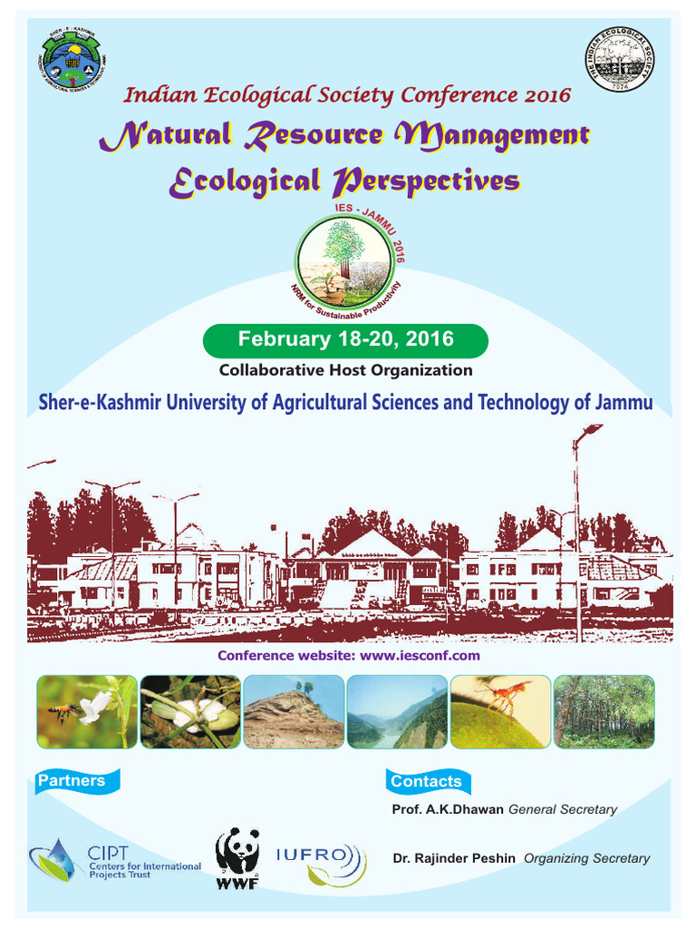 Brochure Ies Conference Skuast Jammu 2016 | PDF | Natural Resource ...