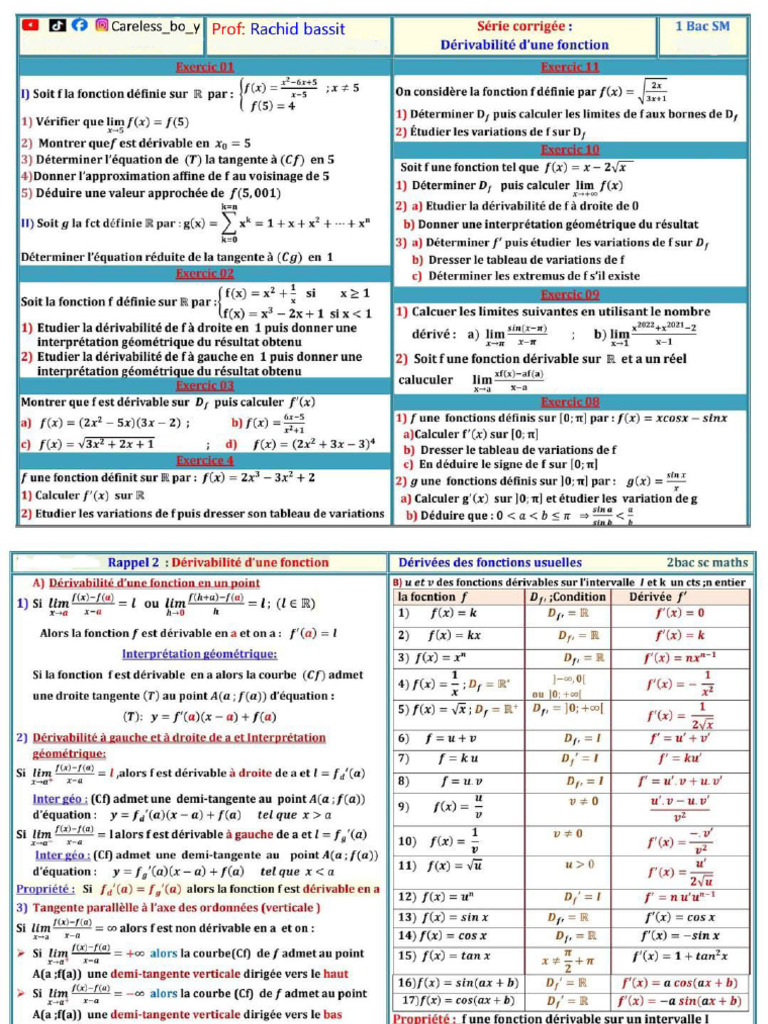 MATH Dérivation | PDF