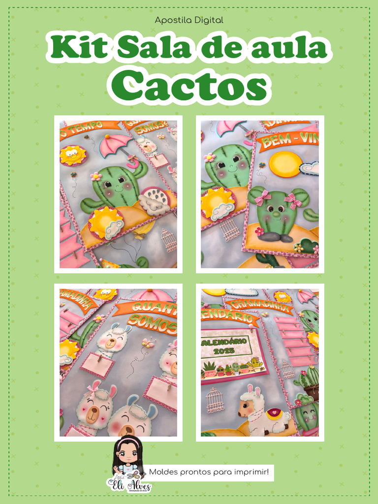Kit Sala de Aula Cactos - Eli Alves-1 | PDF | Design gráfico | Luz